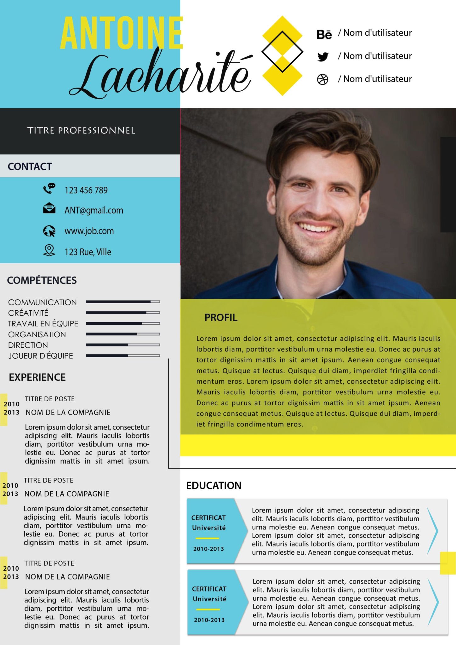 CV Original Convainquant Pour Word - Emploi et Formation