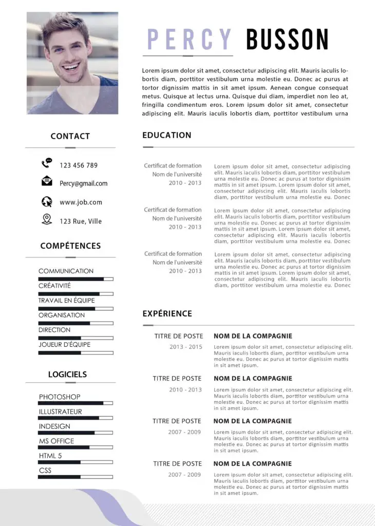 Exemple CV Simple Facile À Modifier - Emploi et Formation