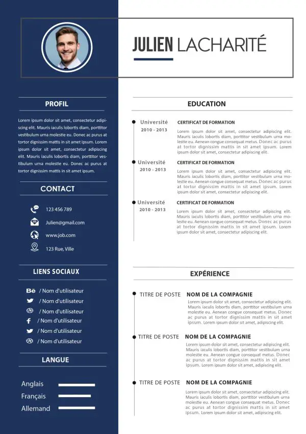 Exemple de CV Moderne: Gratuit, Adaptable et Au Format Word Exemple de CV Moderne: Gratuit, Adaptable et Au Format Word