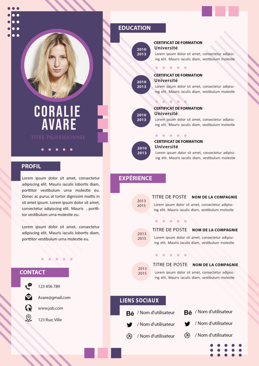 CV Original À Télécharger Gratuitement - Emploi et Formation