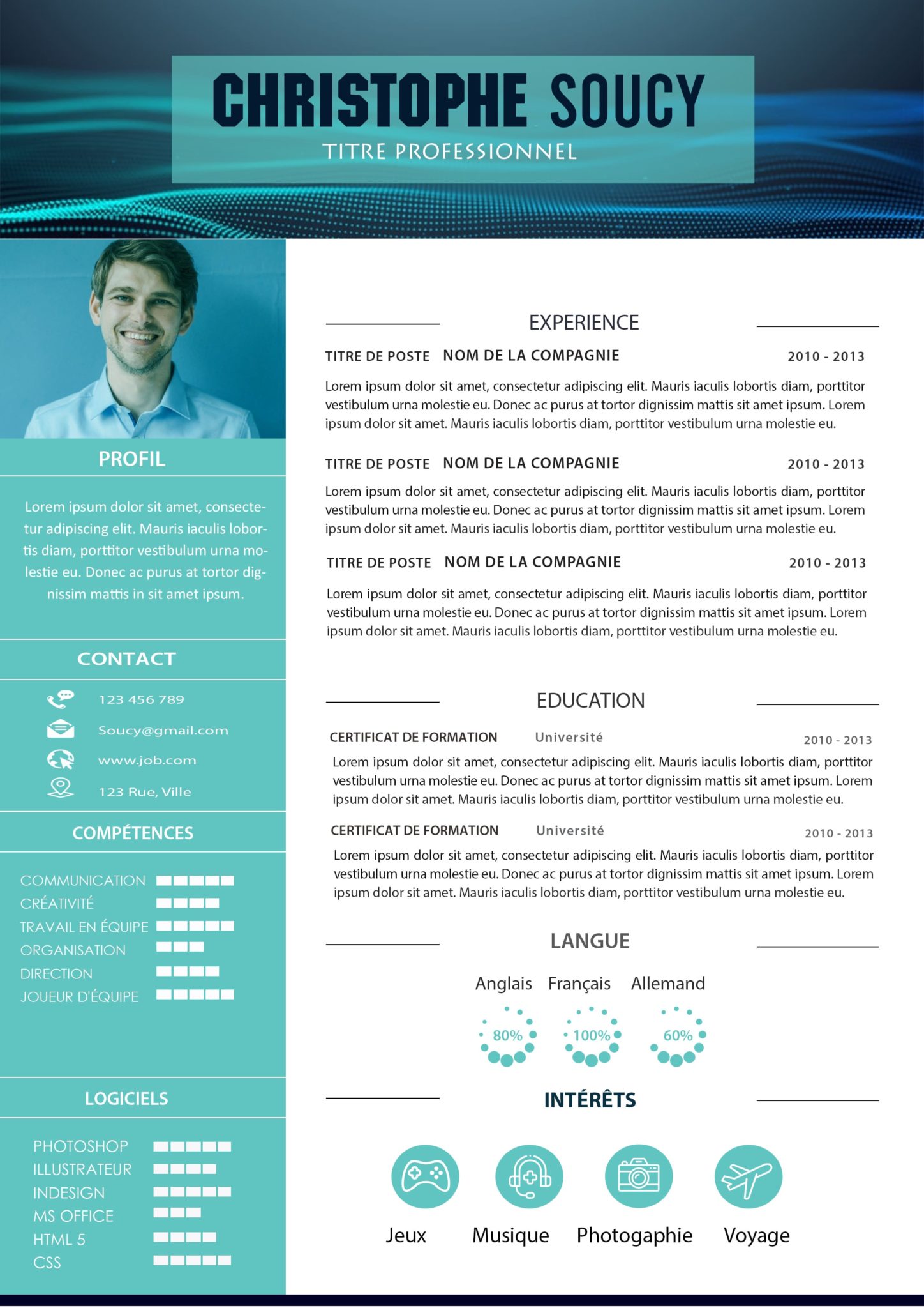 Modèle de CV Original: Impressionnez les recruteurs avec votre créativité
